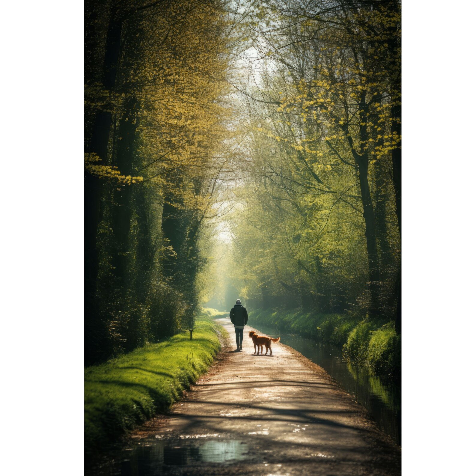 Springtime Walking Path, Morning Stroll Image , Beautiful Peaceful ...