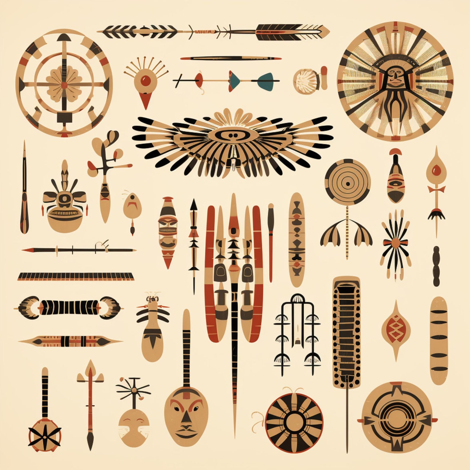 Native American Symbols Digital Download Graphic Art - Etsy