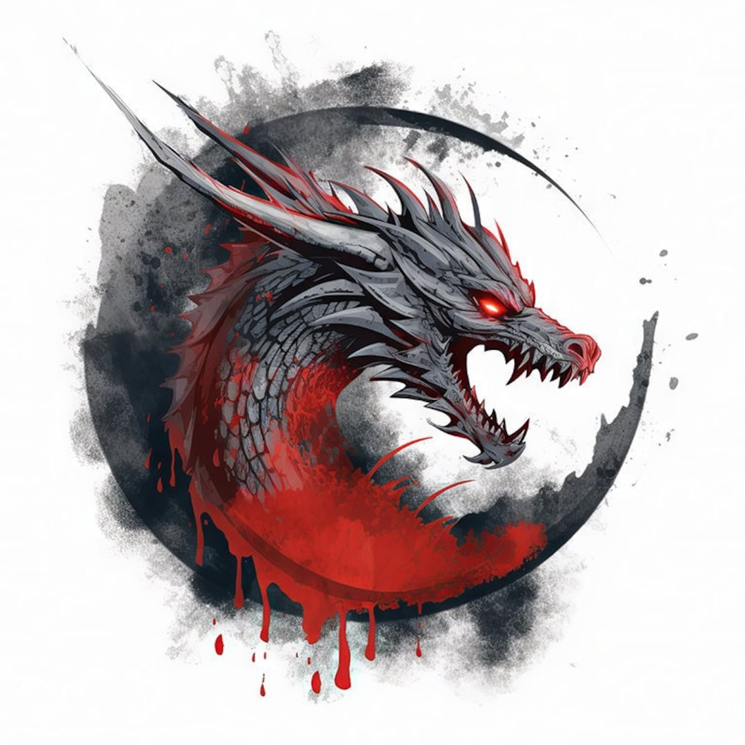 A Digital Dragon Illustration - Etsy