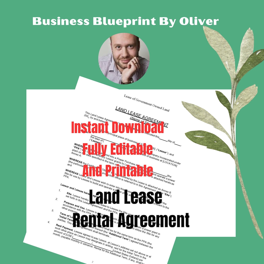 Landleaseagreement, Rental Contract, Land Use Agreement, Land Rental ...
