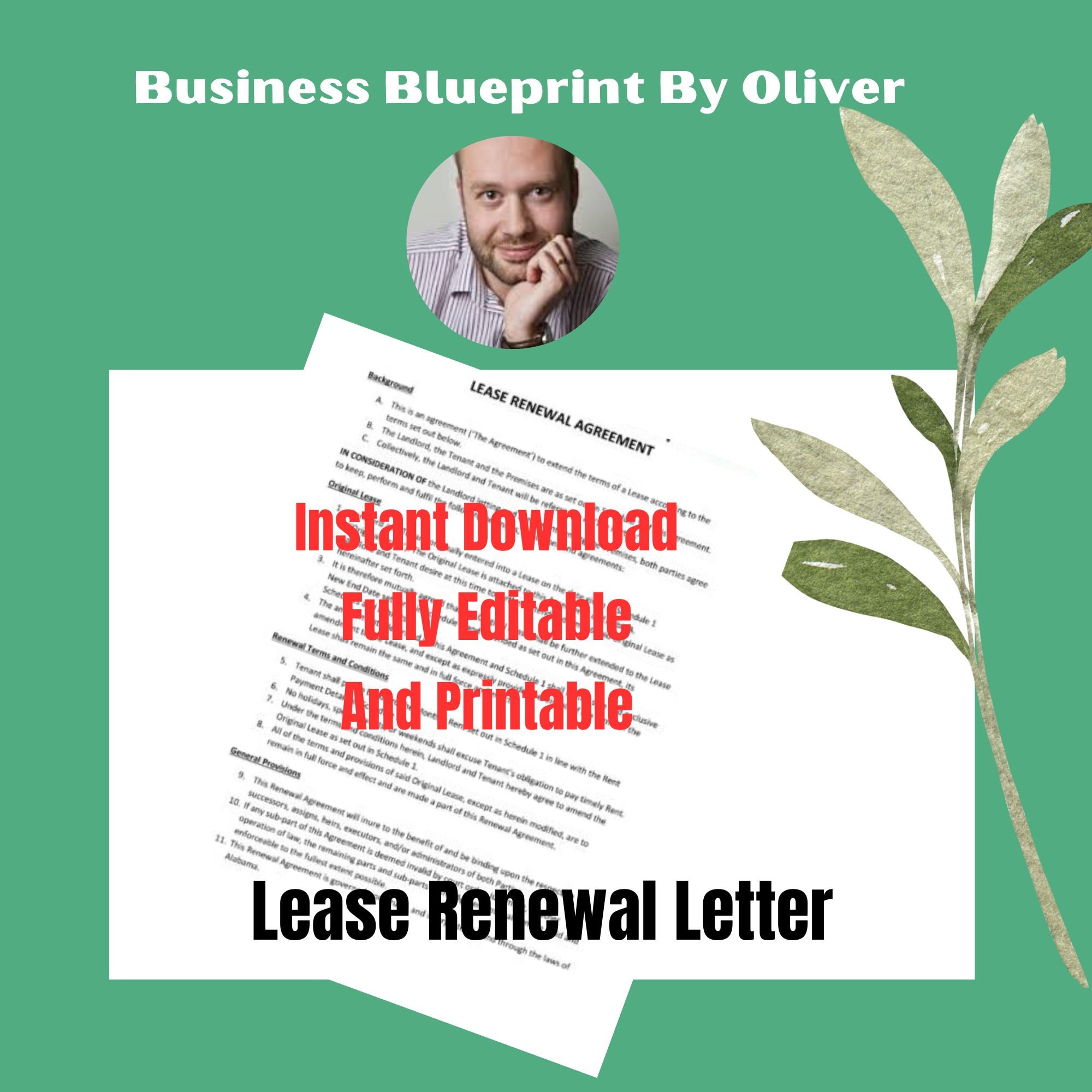 Lease Renewal Letter, Lease Extension, Lease Renewal, Contract Renewal ...
