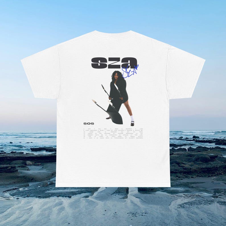 Cute & Aesthetic, SZA, SOS Album Print, Cotton, Graphic Relaxed Tee - Etsy