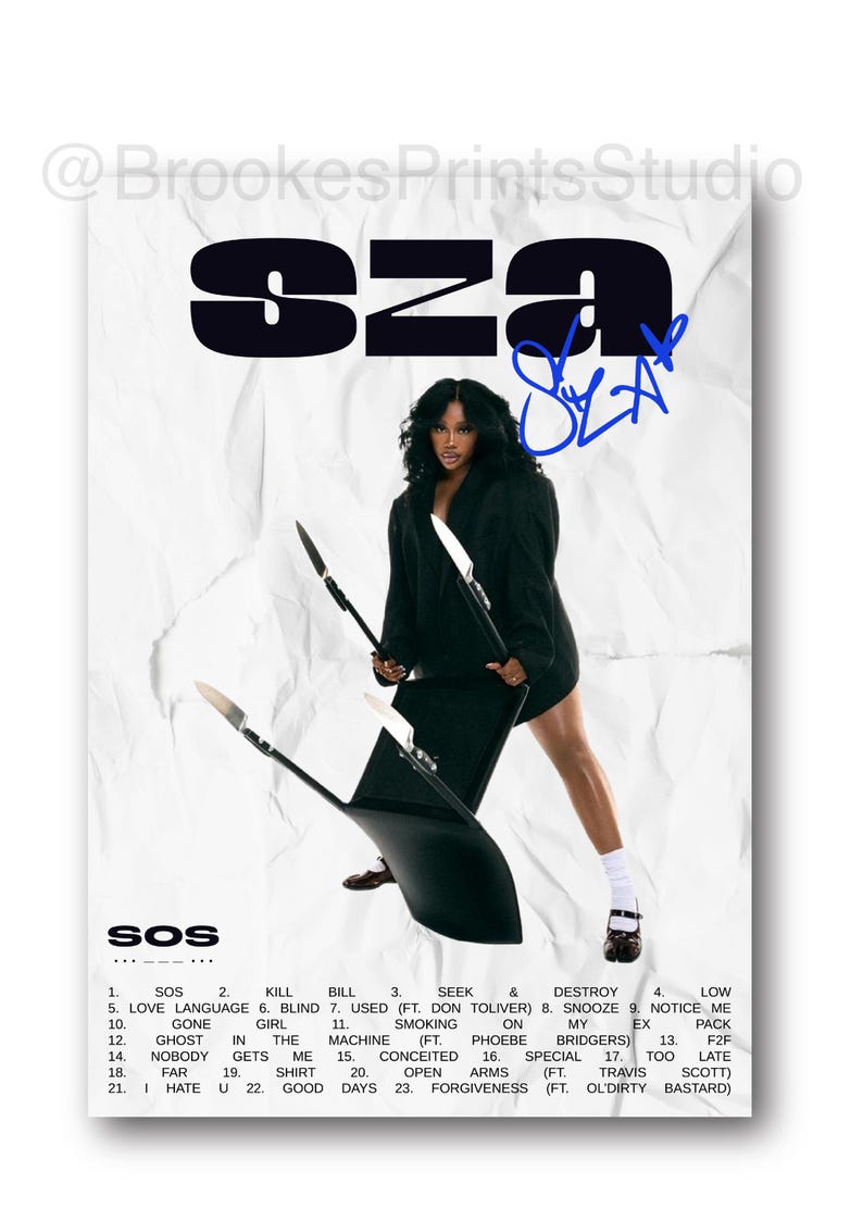SZA, SOS Album Graphic Design Poster - Etsy