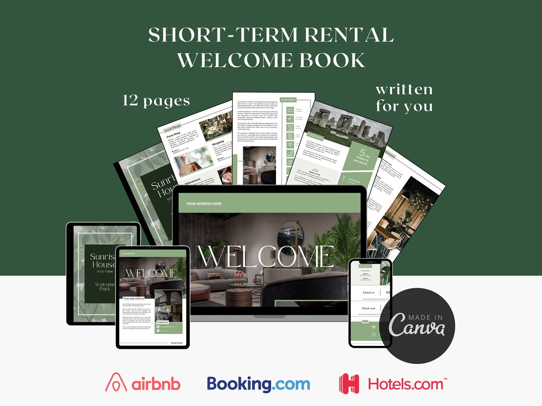 Short-term Rental Welcome Pack Template | Fully Editable and ...