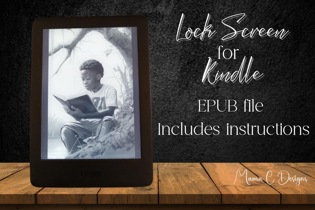 Kindle Lock Screen: Boy Reading in Trees - Etsy
