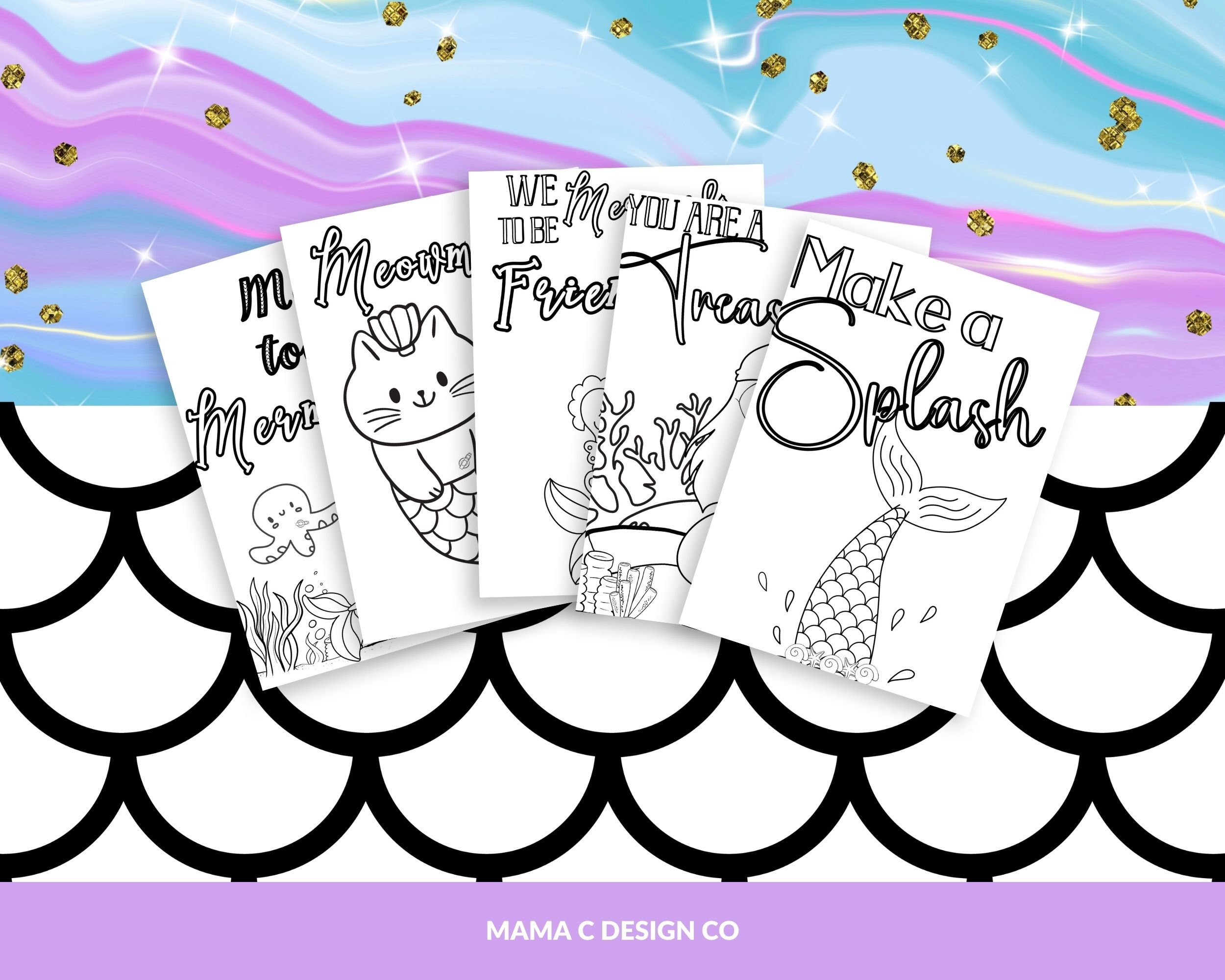 Mermazing G-tube Coloring Pages Download - Etsy