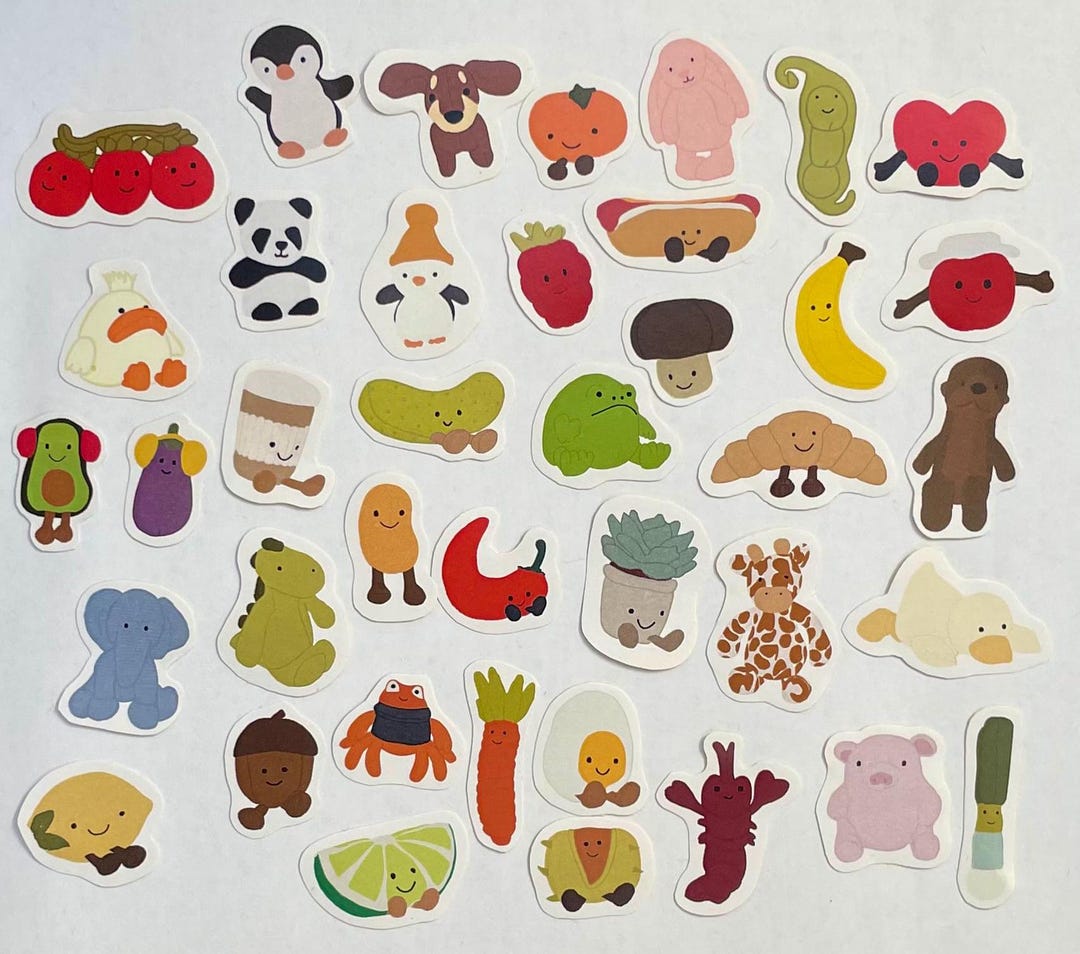 Jellycat Inspired Hand-drawn Stickers - Etsy UK