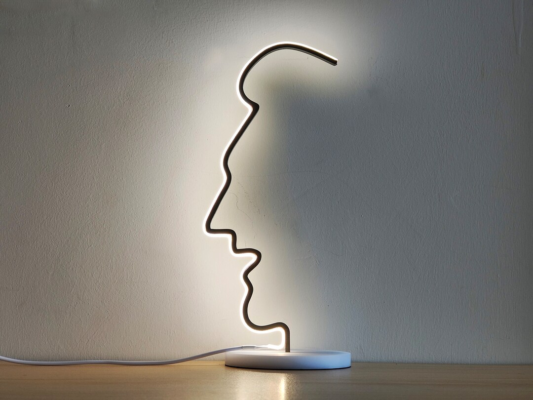 Lionel Messi Face Linear Lamp Table Lamp Night Lamp Art - Etsy