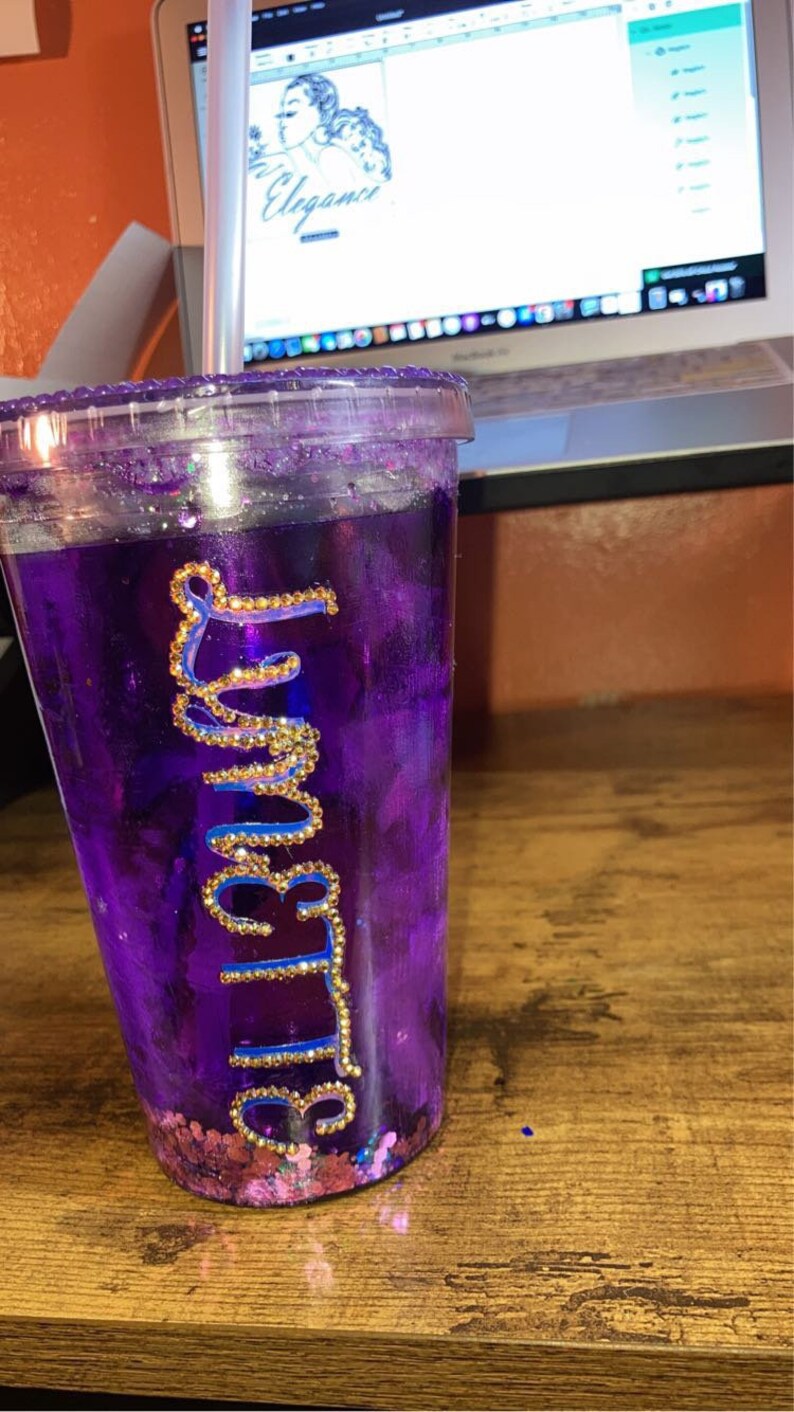 Bedazzled Powerpuff Bubbles Tumbler Personalized With Name of Your ...