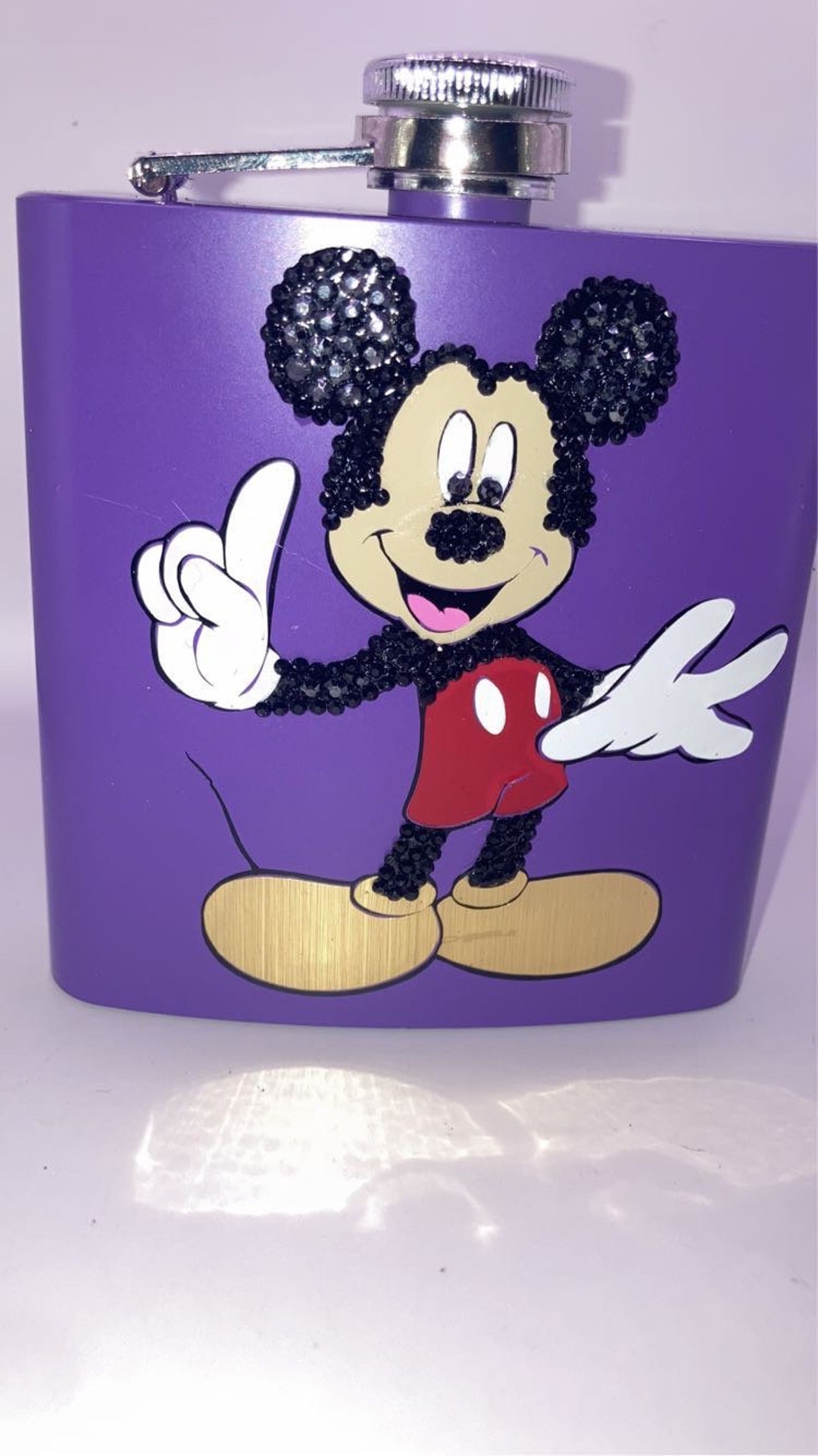 Mickey Mouse Flask With Rhinestones - Etsy