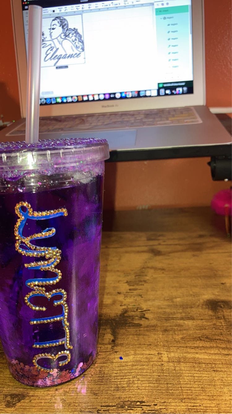 Bedazzled Powerpuff Bubbles Tumbler Personalized With Name of Your ...