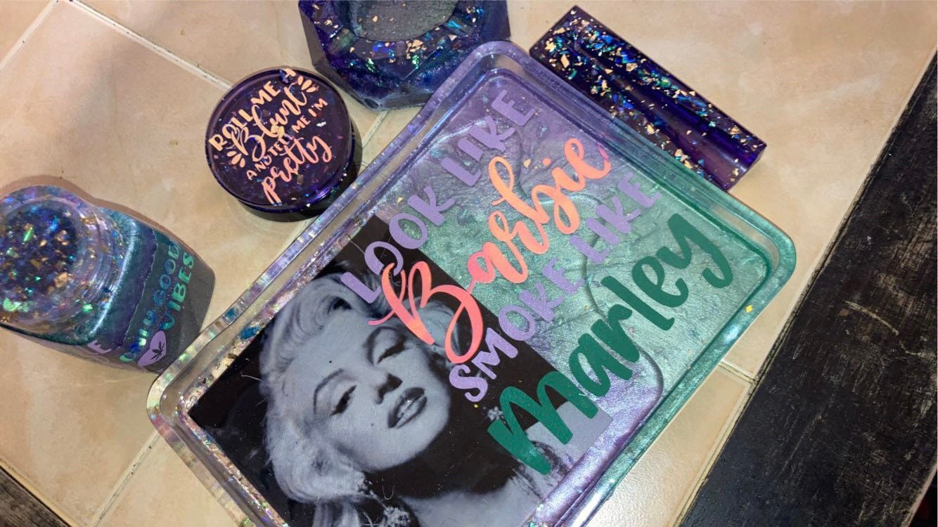 Handmade 5 Piece Rolling Tray Set - Etsy