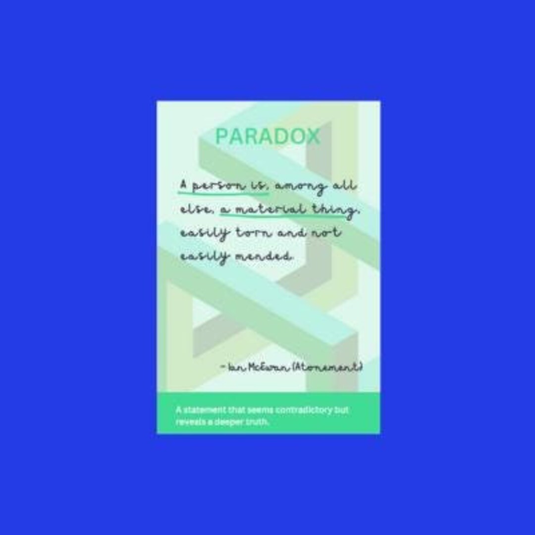 DIGITIAL PRINTOUT - Literary Devices Posters for Your Classroom ...