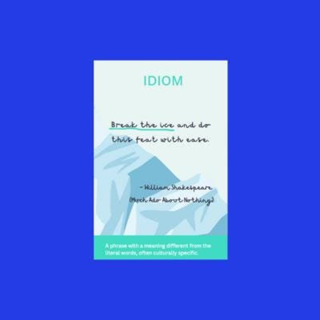 DIGITIAL PRINTOUT - Literary Devices Posters for Your Classroom - IDIOM ...