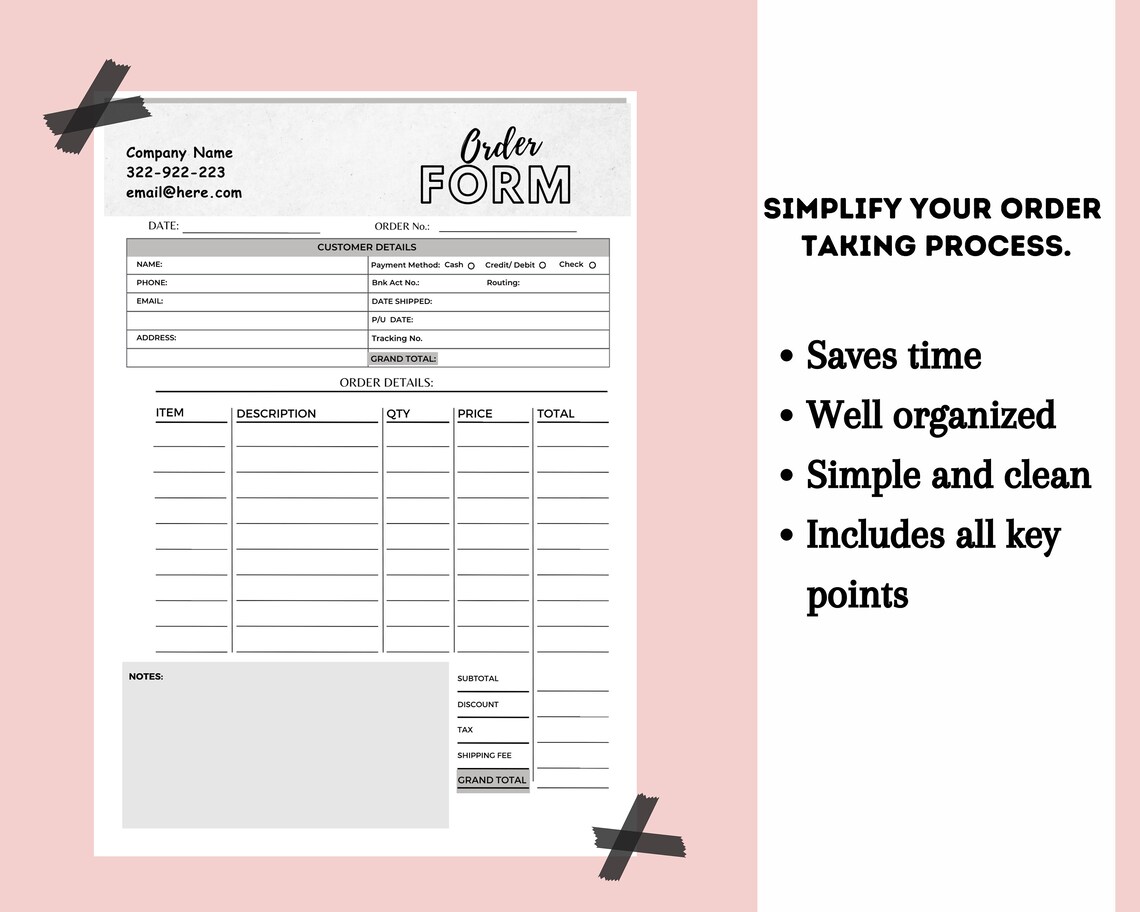 Streamlined Business Invoice Template With Order Tracker Simplify Your ...