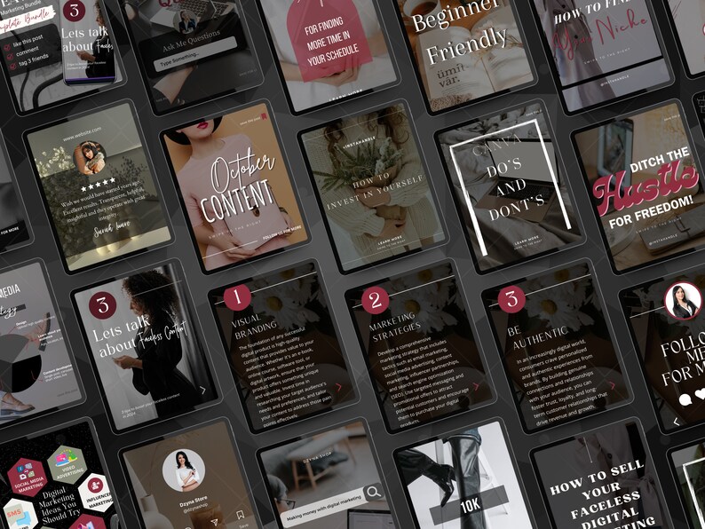 Faceless Instagram Account | Story Template | Coaching | Digital ...