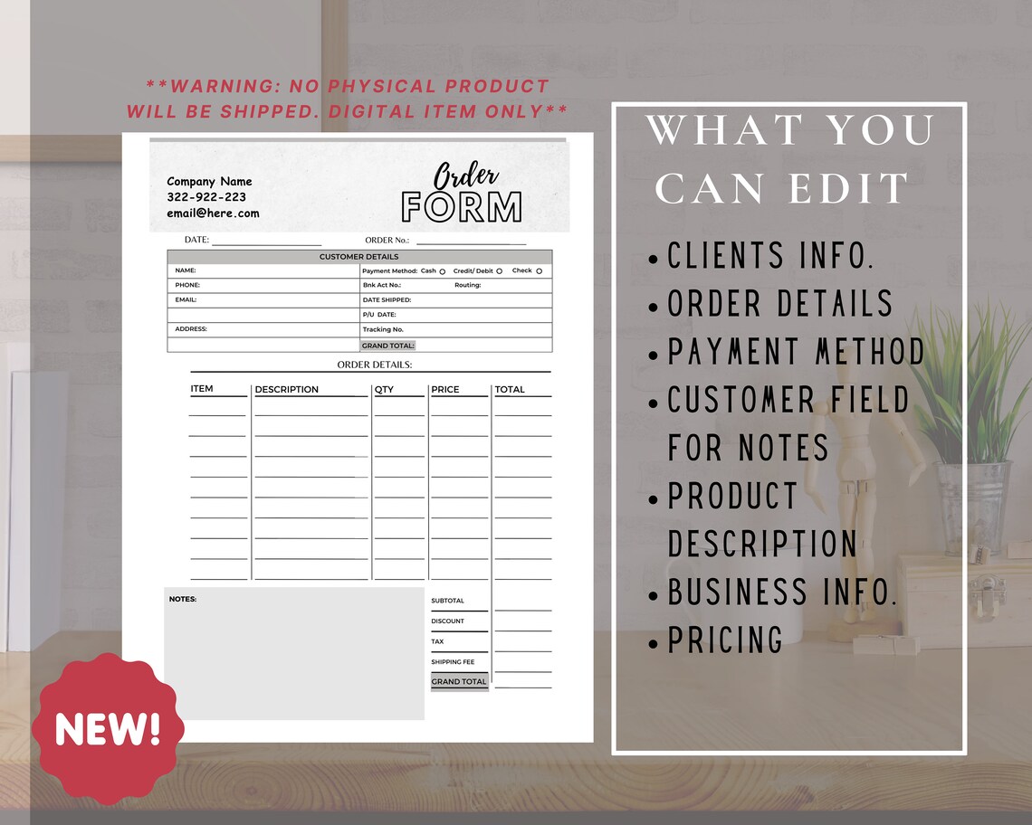 Streamlined Business Invoice Template With Order Tracker - Simplify ...