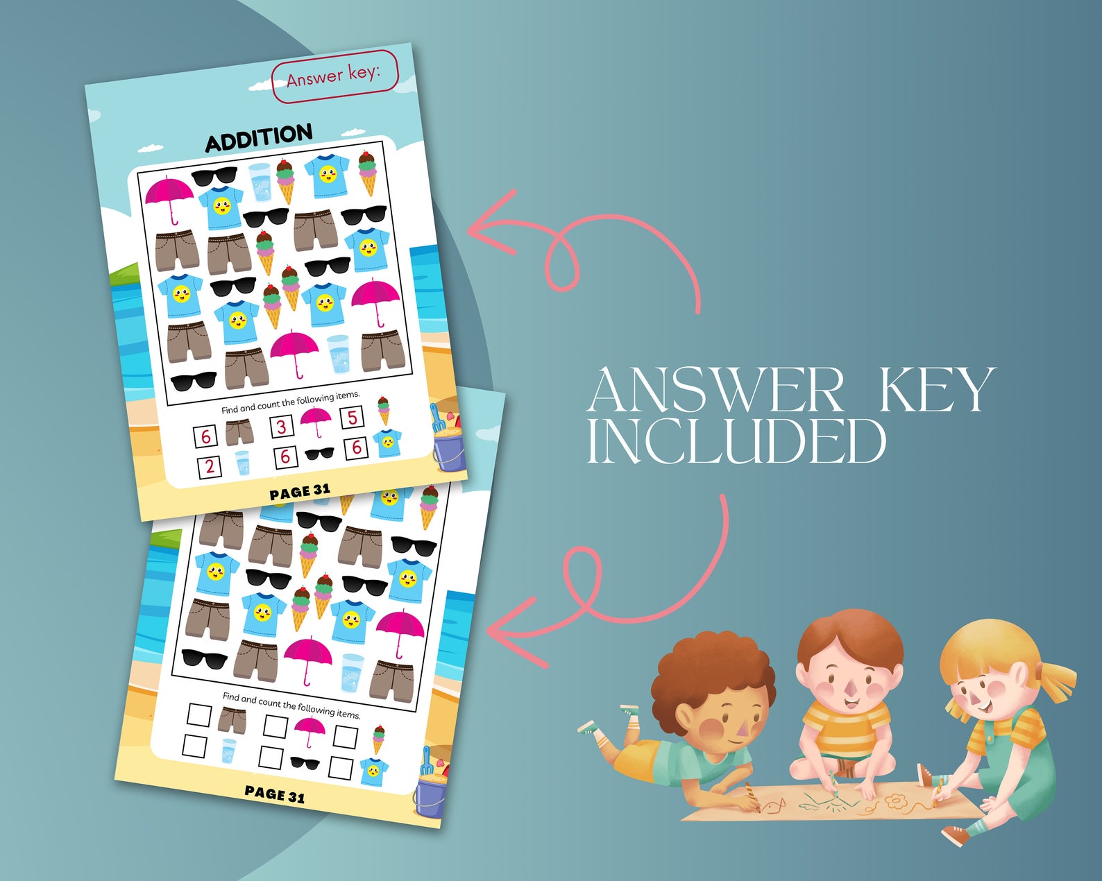 Kindergarten + Preschool: Summer Review | Worksheets | Printable ...
