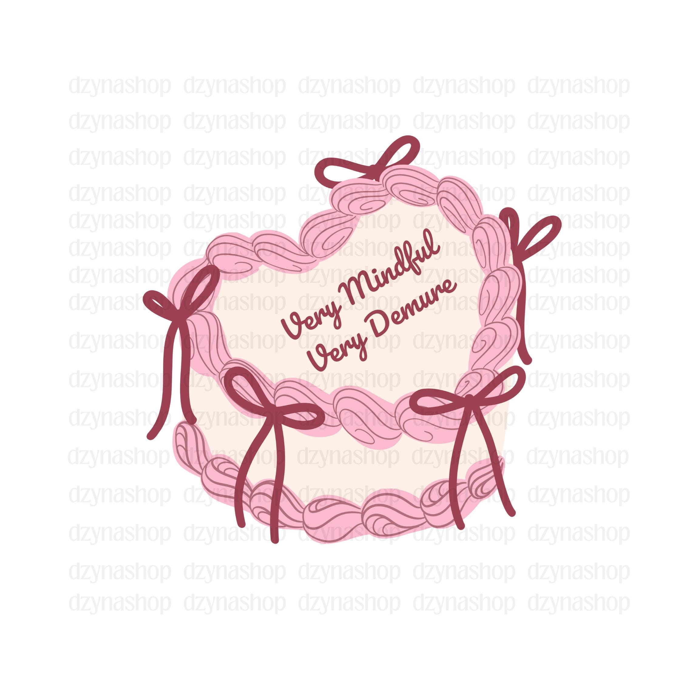 Very Mindful Very Demure Cake Png File, Cake Svg File, Cricut and ...