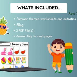 Kindergarten + Preschool: Summer Review | Worksheets | Printable ...