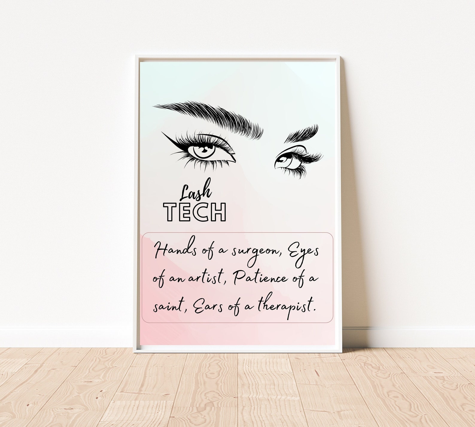 Eye Lash Wall Art Poster | Inspirational Quotes | Decor for Lash Room ...