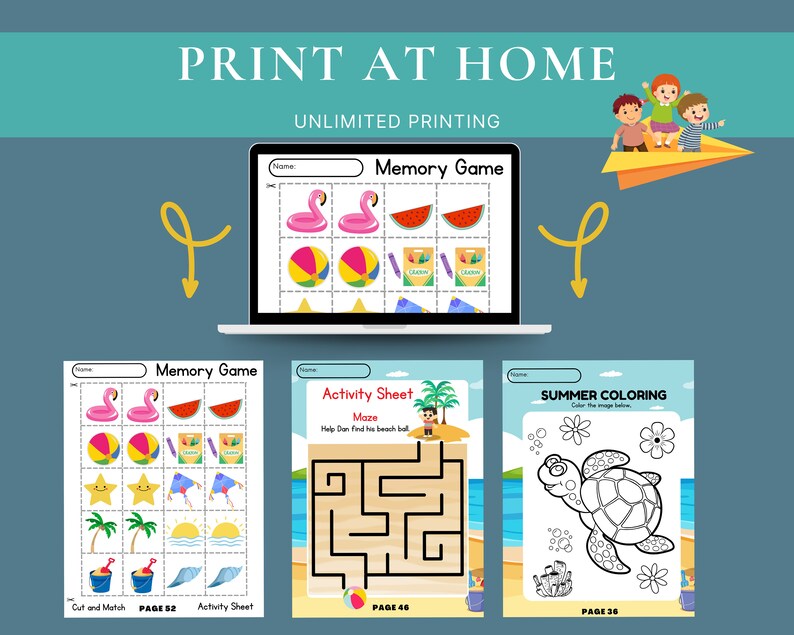 Kindergarten + Preschool: Summer Review | Worksheets | Printable ...