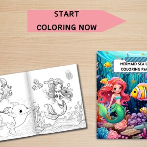 Mermaid Sea Life Coloring Book Pages for Girls - Kids Coloring Pages ...