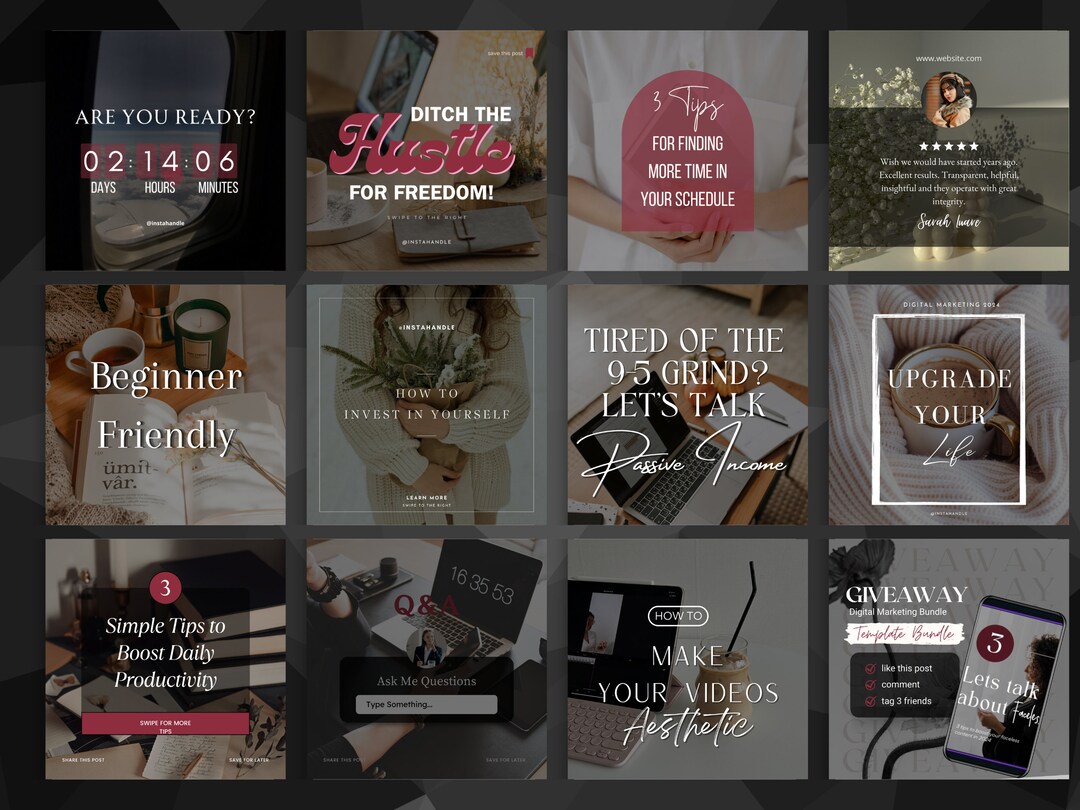 Faceless Instagram Account | Story Template | Coaching | Digital ...