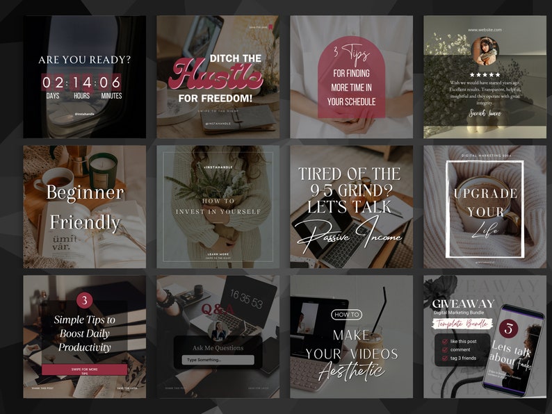 Faceless Instagram Account | Story Template | Coaching | Digital ...