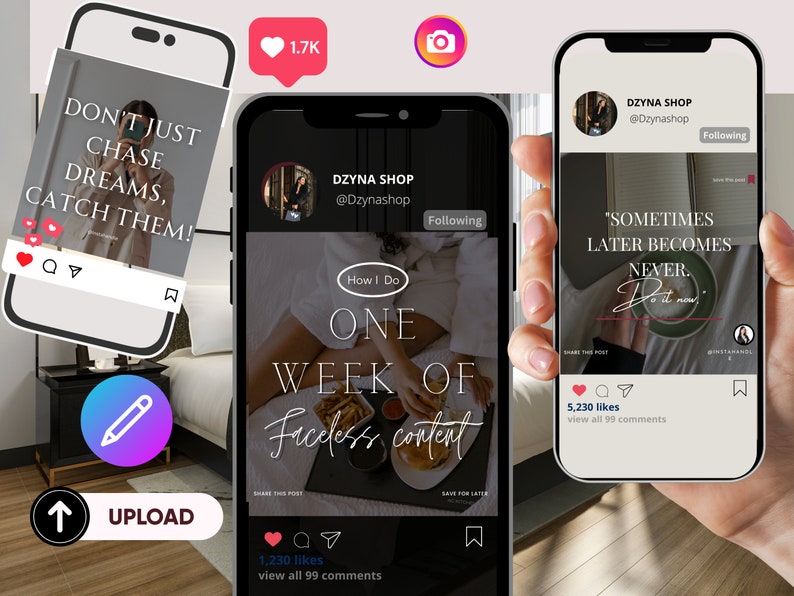 Faceless Instagram Account | Story Template | Coaching | Digital ...