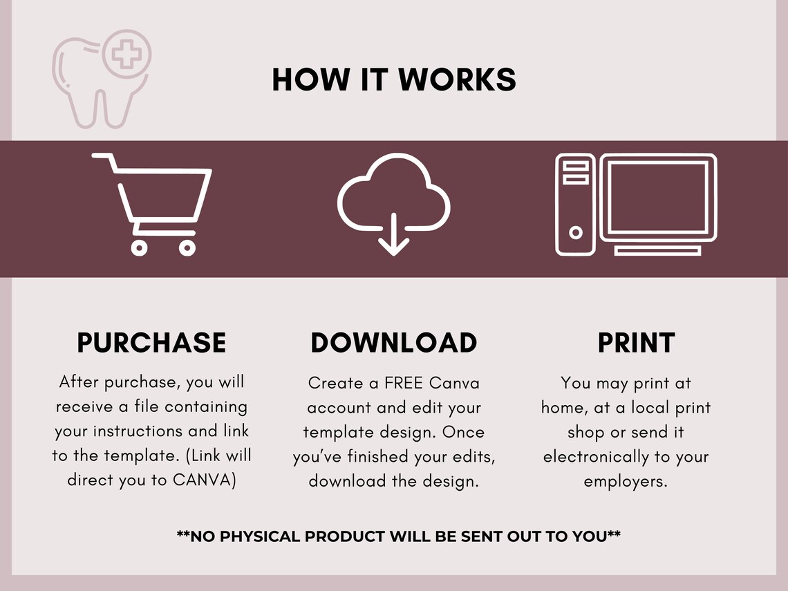 Dental Resume Template Editable Cover Letter Reference List General ...