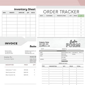 Streamlined Business Invoice Template With Order Tracker Simplify Your ...