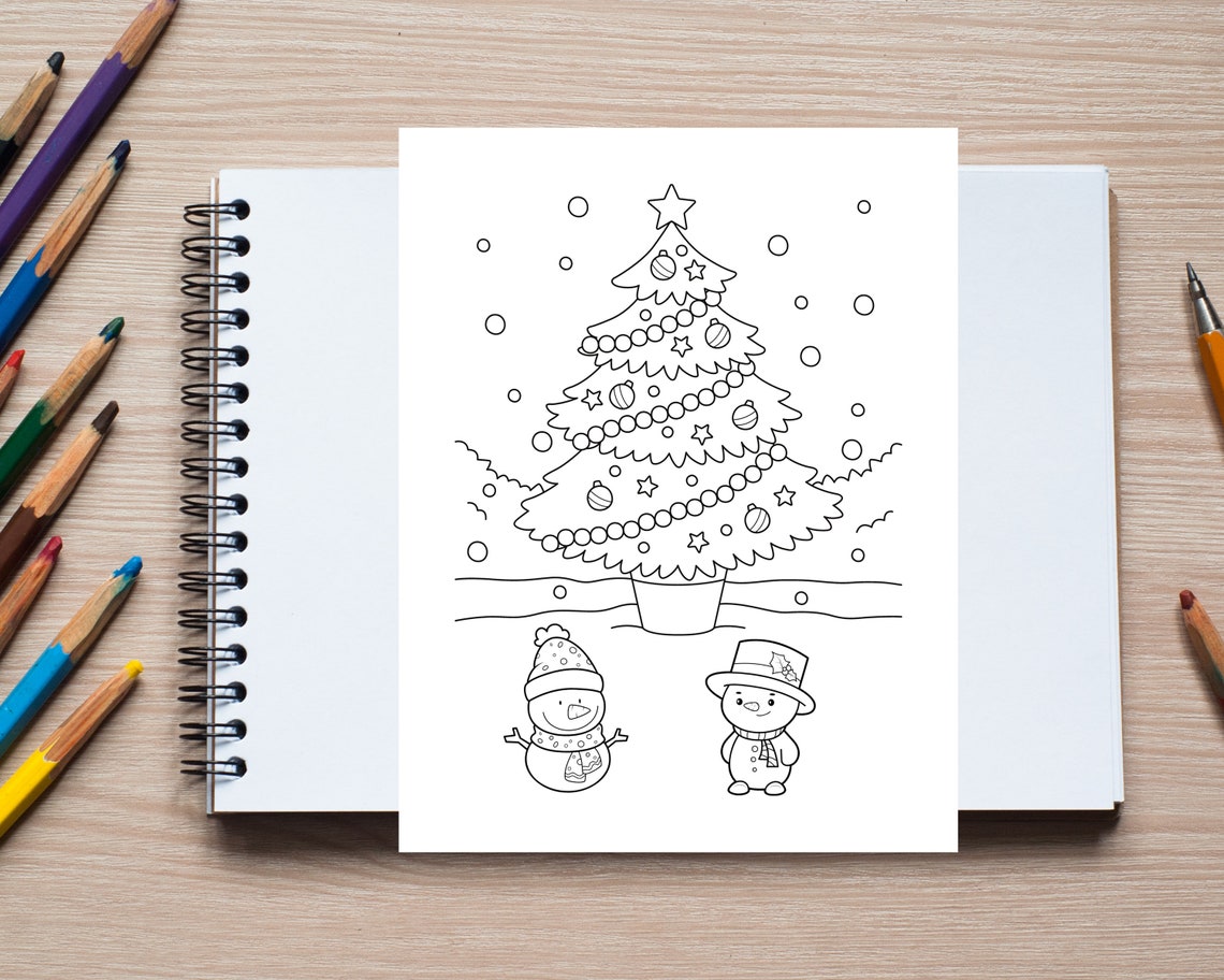 Printable Christmas Coloring Pages: 15 Instant Download and Print - Etsy