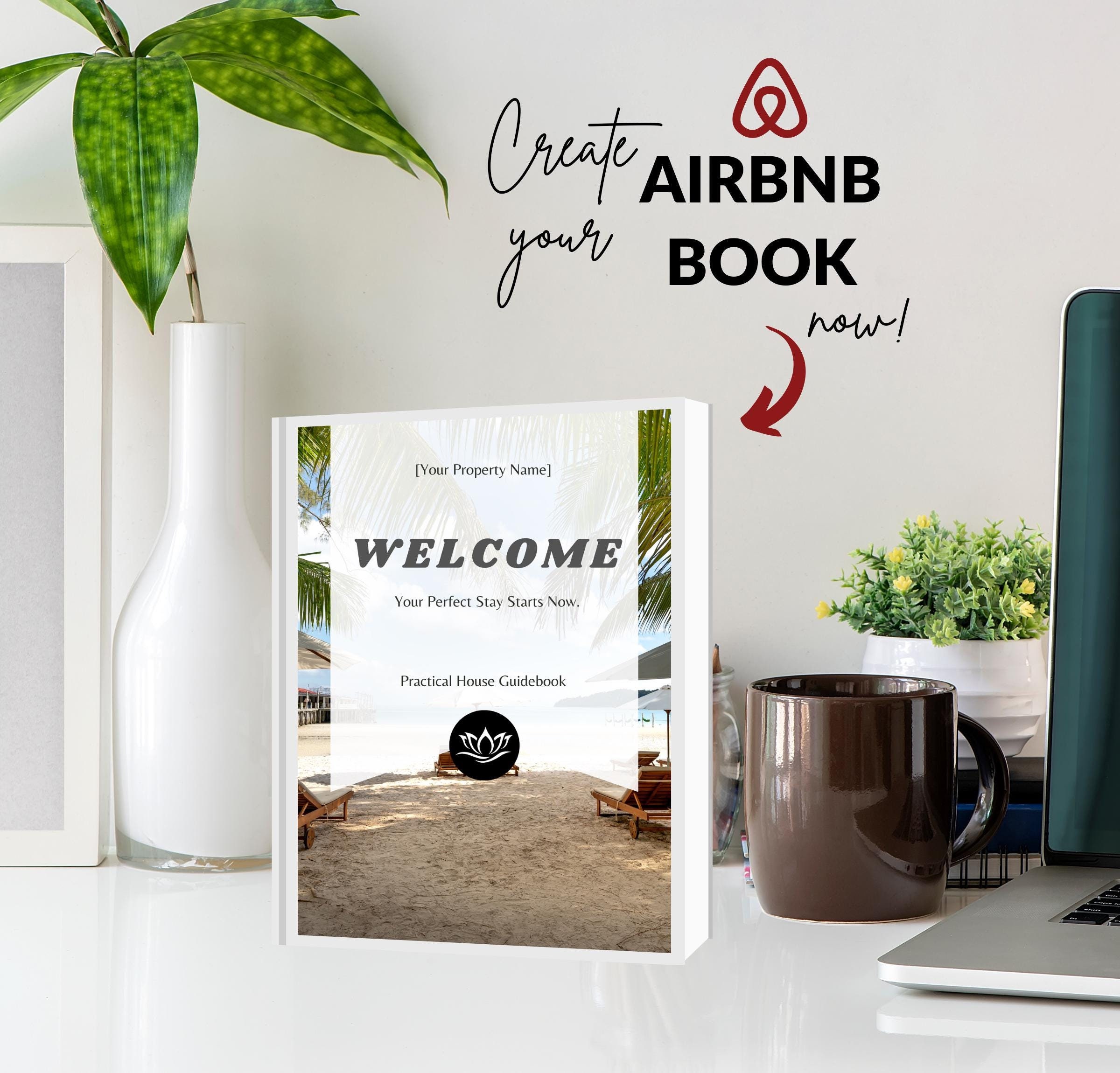 Airbnb Welcome Book Guide Template, 52-page Editable Guest Information ...