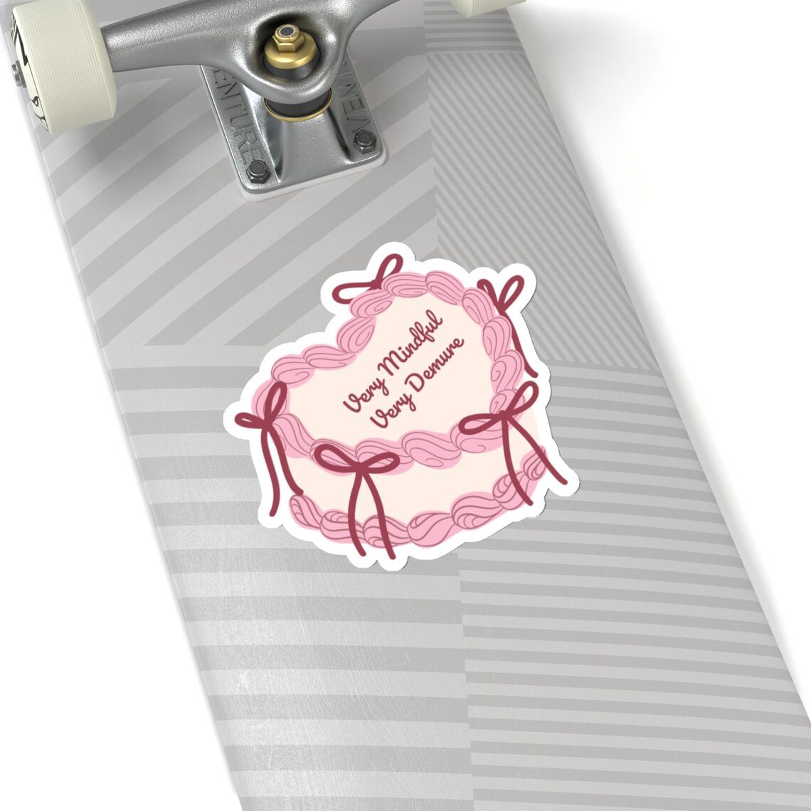 Very Mindful Very Demure Cake Kiss-cut Sticker, Laptop Sticker, Water ...
