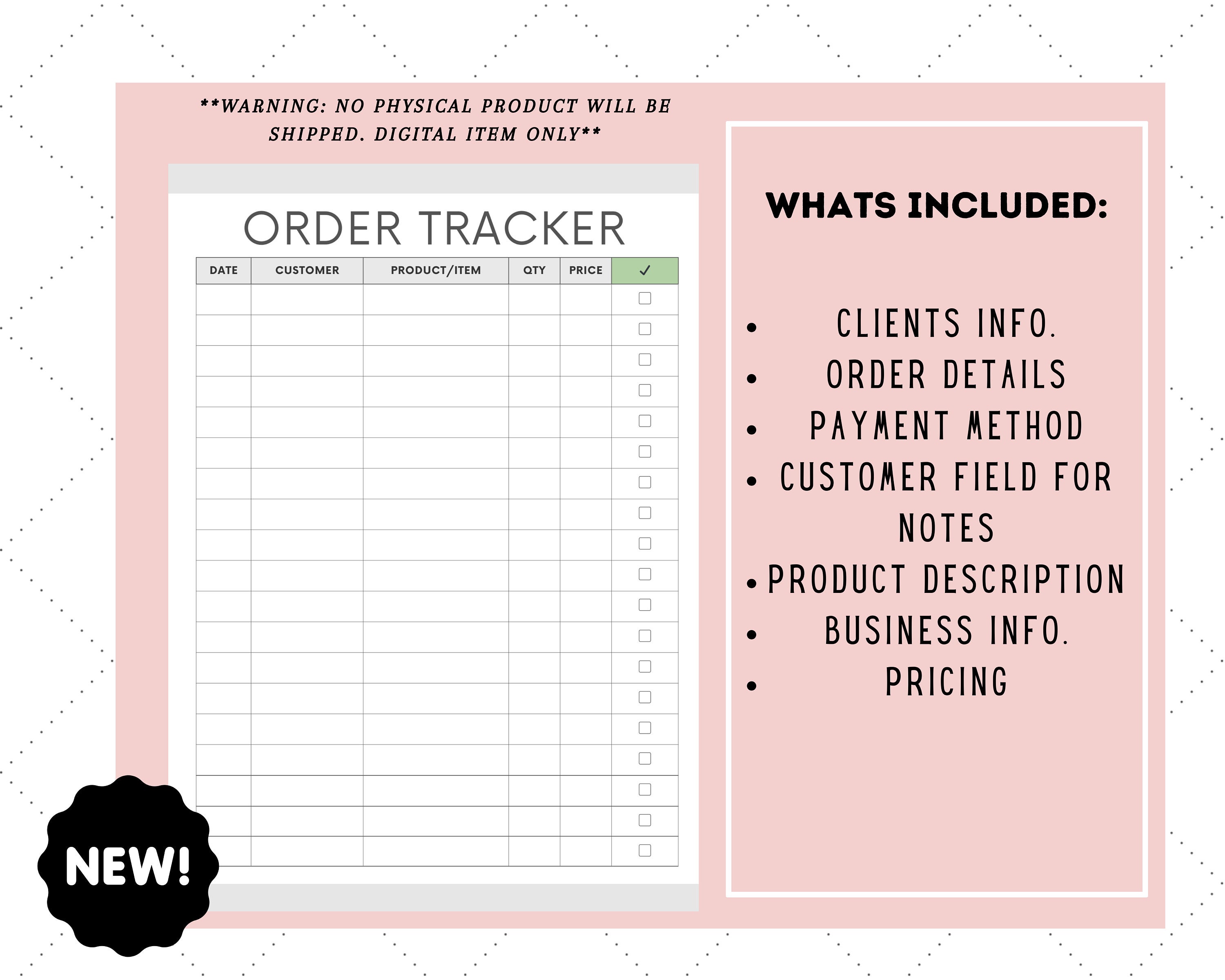 Streamlined Business Invoice Template With Order Tracker Simplify Your ...