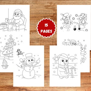 Printable Christmas Coloring Pages: 15 Instant Download and Print - Etsy