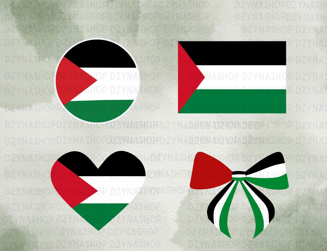 Palestine Flag Sticker Bundle PNG SVG Cut File Print at Home Cricut ...