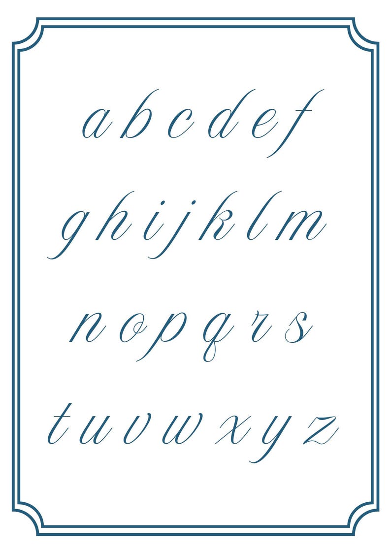 Cursive Alphabet Poster | Minimalist Vintage-inspired | Kids Learning ...