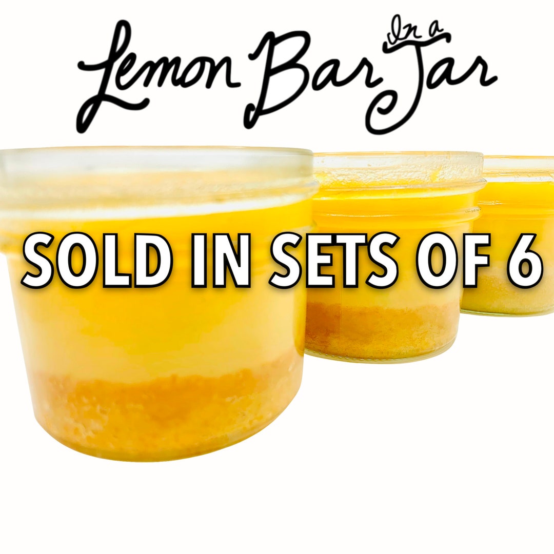 100% Organic Lemon Bars in a Jar SET OF 6 / Organic Lemon Bars / Lemon ...