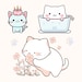 20 PNG SVG Kawaii Clipart Set - Kawaii Clipart, Kawaii Cat Clipart ...