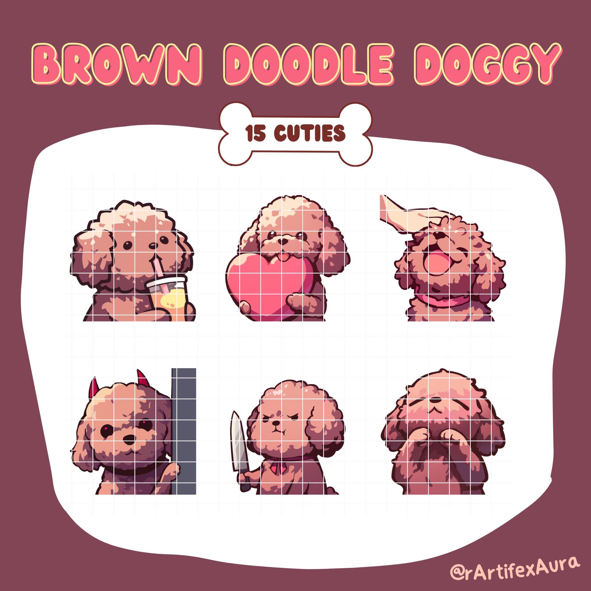 15 Twitch Emotes Dog - Twitch Discord Emotes Doggy; Kawaii Clipart Dog ...