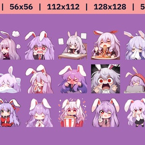 41 Twitch / Discord Emote Girl Purple Hair - Twitch Emotes Girl, Twitch ...