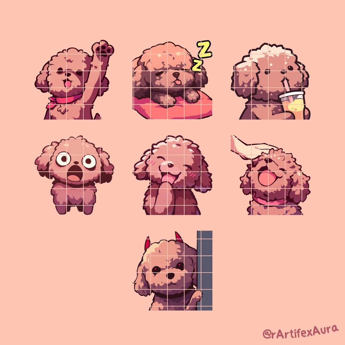 15 Twitch Emotes Dog - Twitch Discord Emotes Doggy; Kawaii Clipart Dog ...