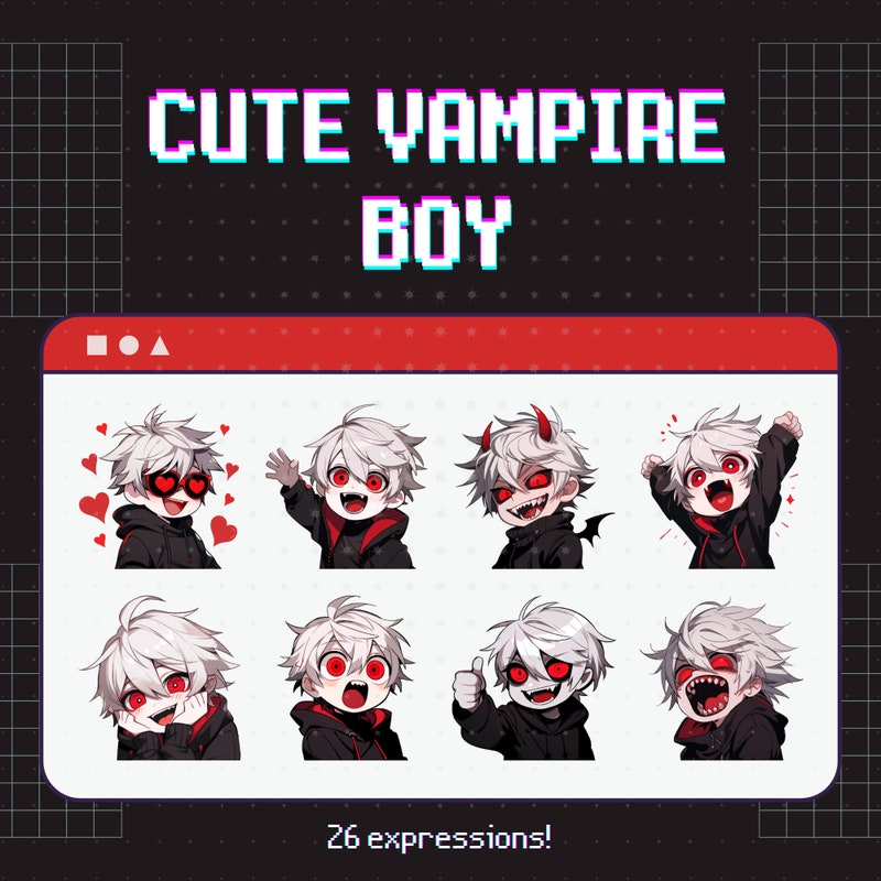 Anime Vampire Twitch - Etsy