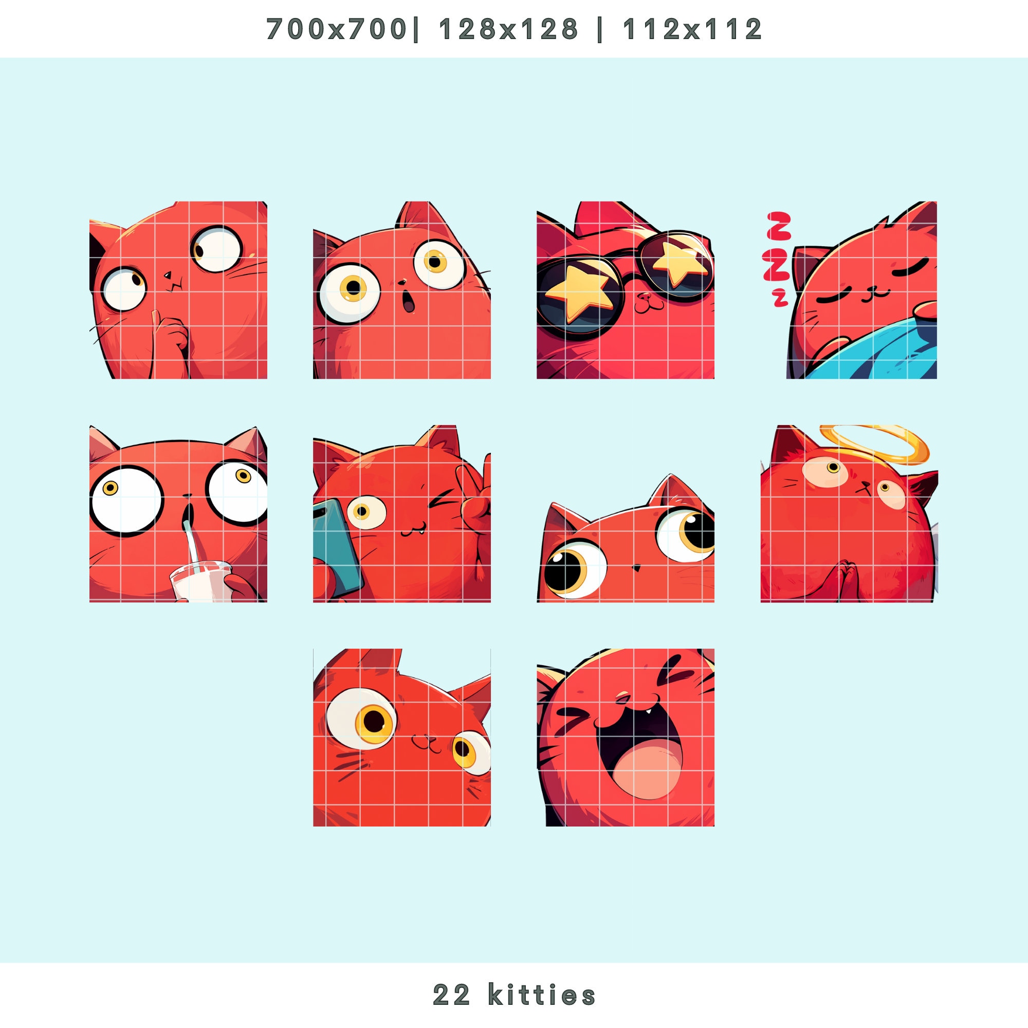 20 Twitch Emotes Cat - Twitch Emotes Kitty, Discord Emotes Cat; Kawaii ...