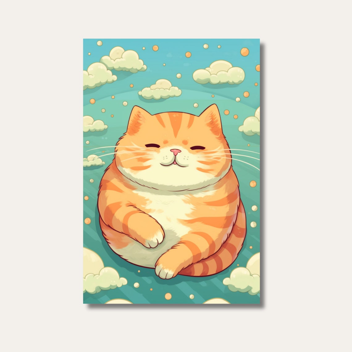 13 Cute Fat Cats PNG Kawaii Prints Kawaii Cat Print Kawaii Poster ...