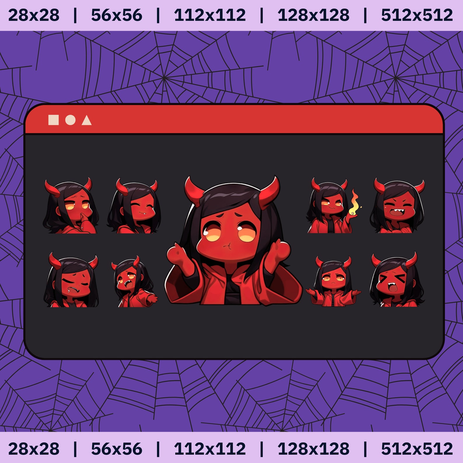 9 Twitch Halloween Hellgirl Emotes Twitch Emotes Girl, Devil, Demon ...
