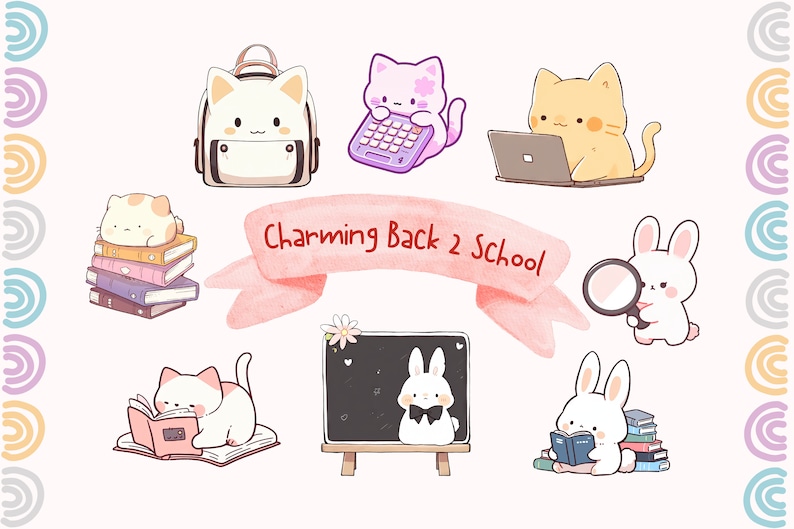 32 PNG SVG Kawaii School Supplies Clipart Kawaii Clipart, Kawaii School ...