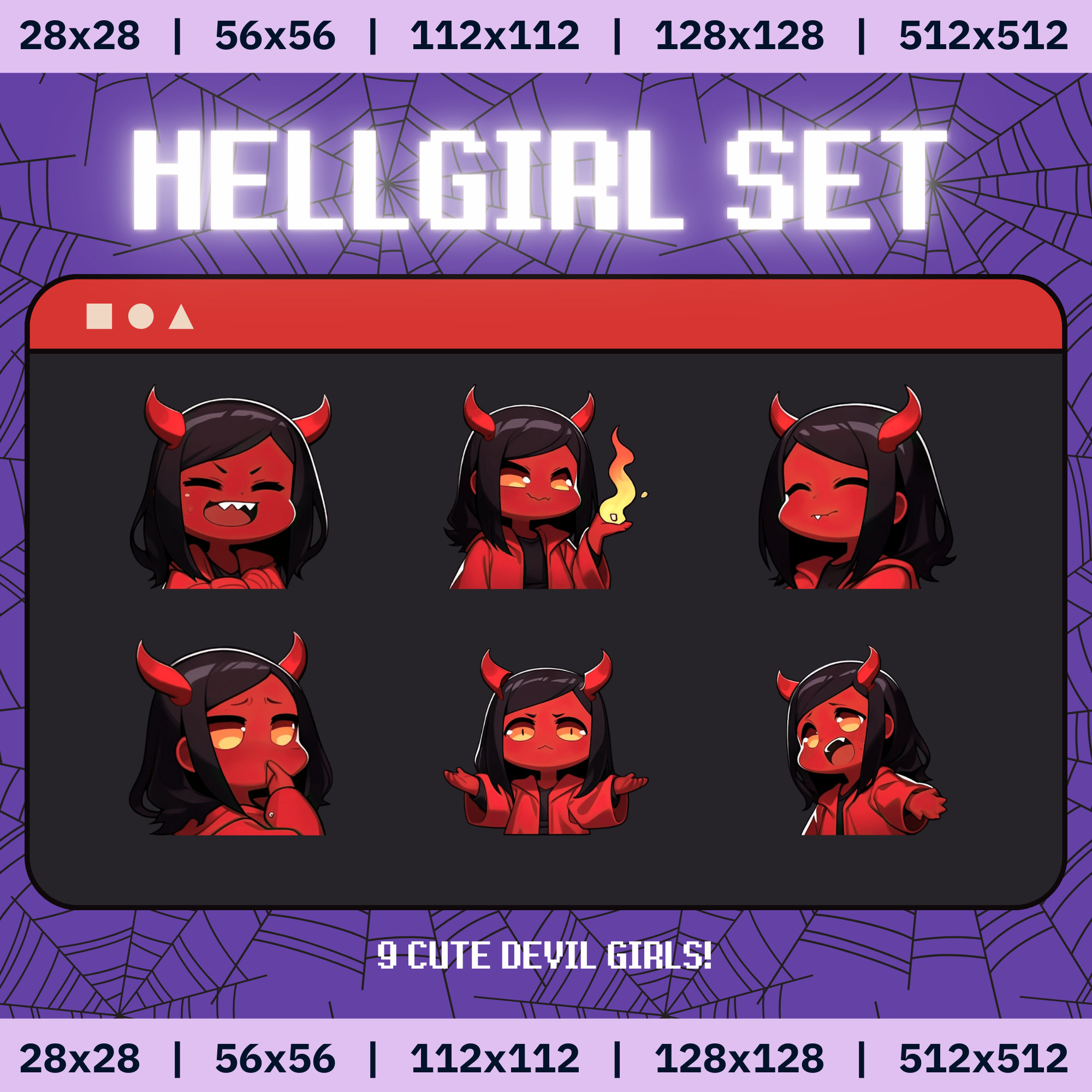 9 Twitch Halloween Hellgirl Emotes Twitch Emotes Girl, Devil, Demon ...